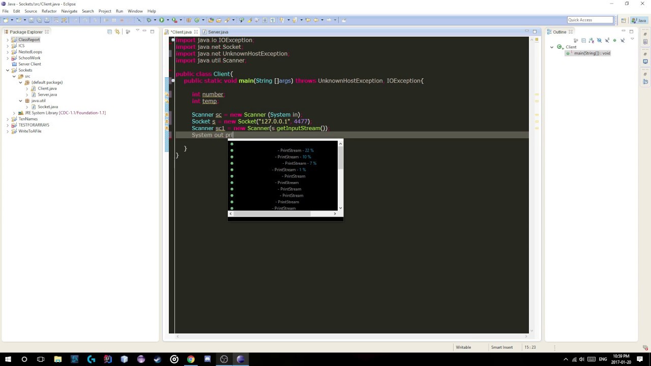 Java Programming: Server Client Application (Client) Part 1