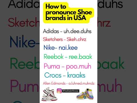 How to Pronounce shoe brands in USA. #youtubeshorts