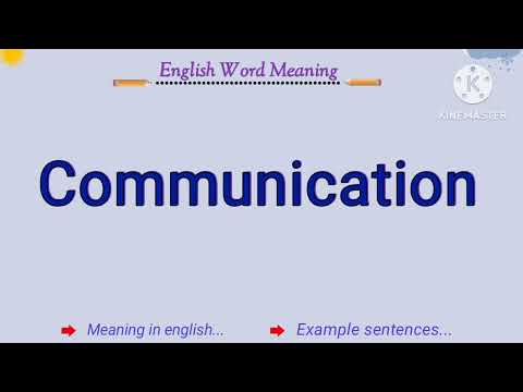 Communication meaning in English | What is the best meaning of communication