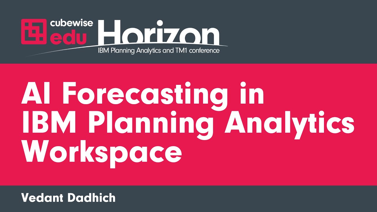 AI Forecasting in IBM Planning Analytics Workspace
