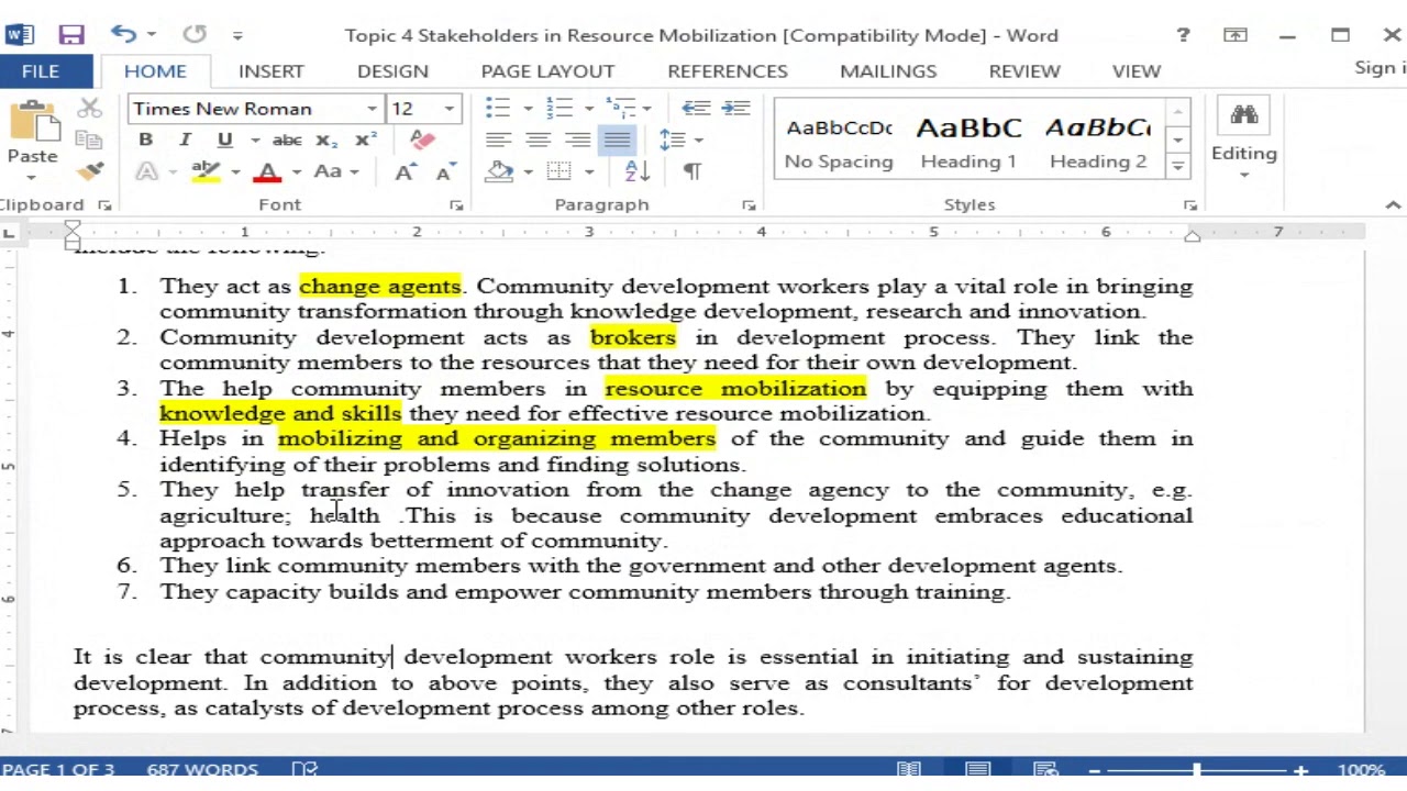 Resource Mobilization Topic 4