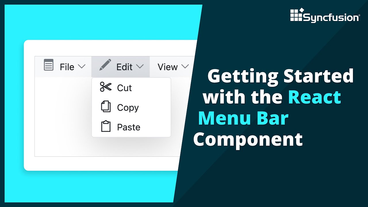 Getting Started with the React Menu Bar Component