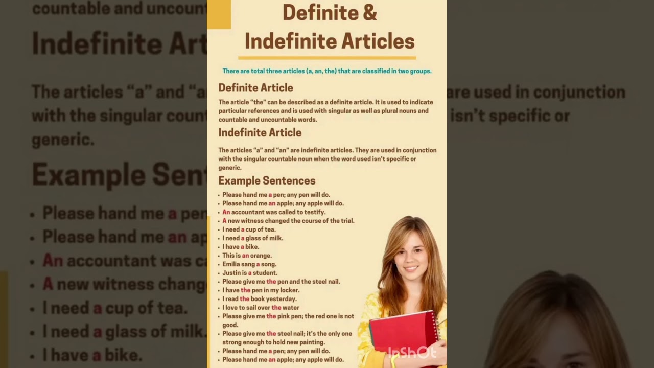 English # Definite & Indefinite Articles # 128