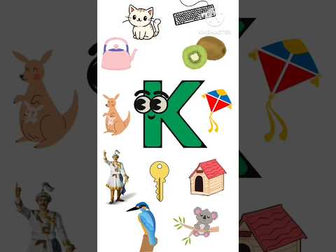 words starts with K with pictures, letter K words for kids, simple words for kids @ kids corner.
