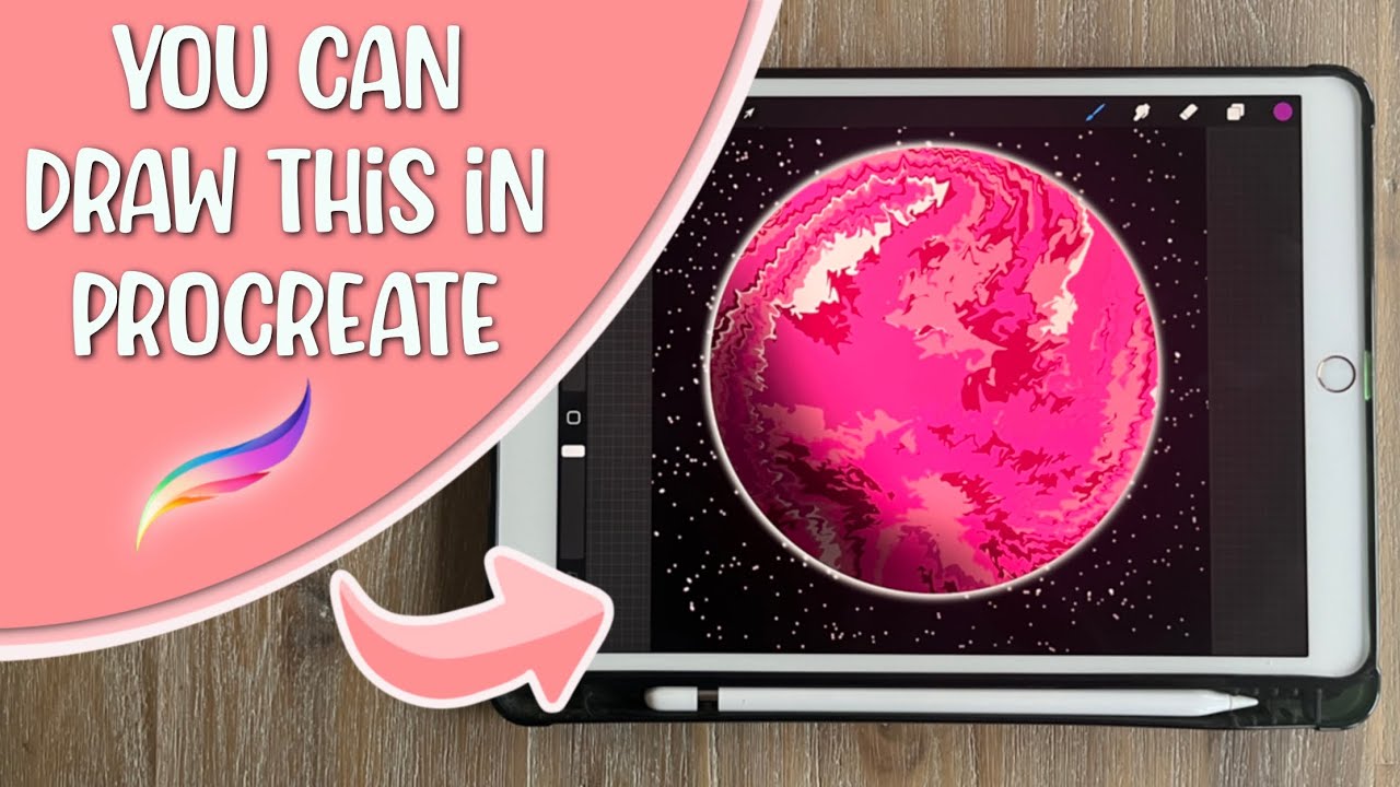 How to draw a planet in Procreate