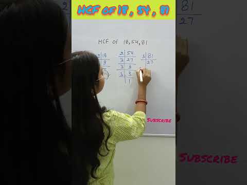 HCF of 18 , 54 , 81 #maths #trendingshorts #mathstricks | maths shorts