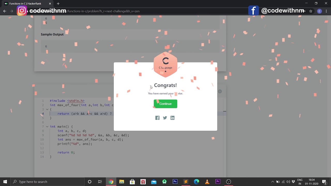 HackerRank C Solutions | Part-1| CODE WITH NM
