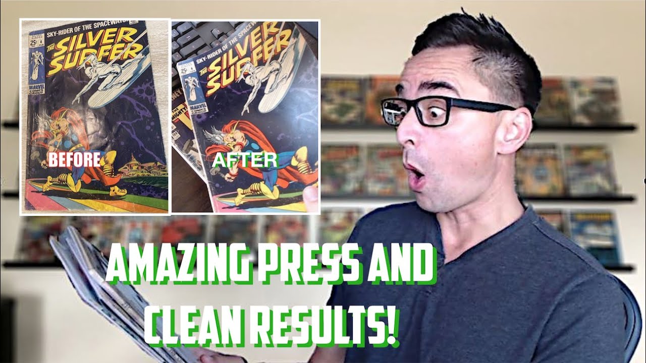 AMAZING COMIC BOOK PRESS Results - Before and After of my Comic Books that I got PRESSED and CLEANED