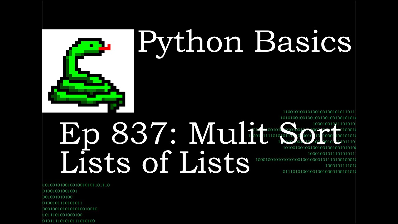 Python Basics Tutorial How to Mulit sort With Sorted Function