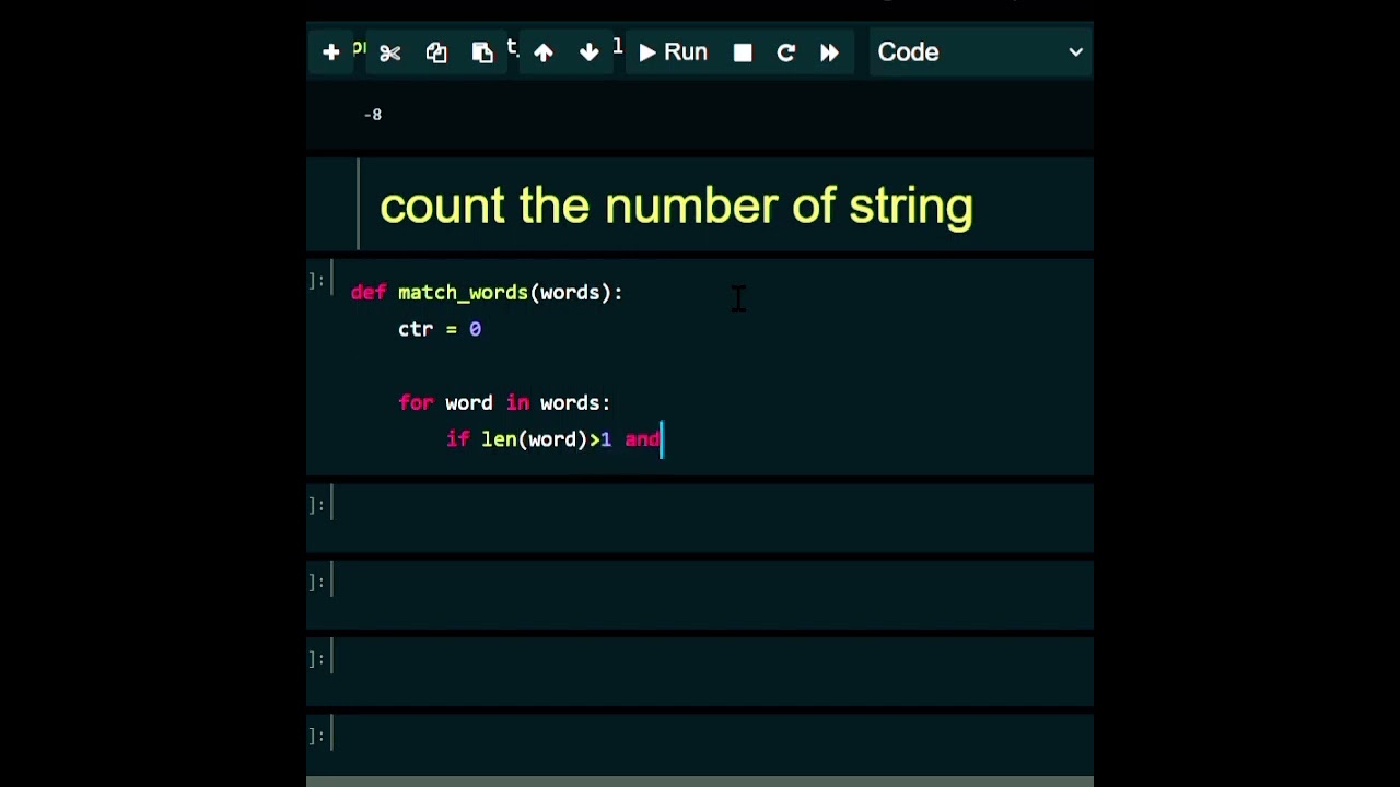 #Python Count the number of string