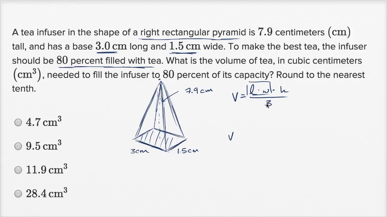 Volume word problems — Basic example | Math | SAT | Khan Academy