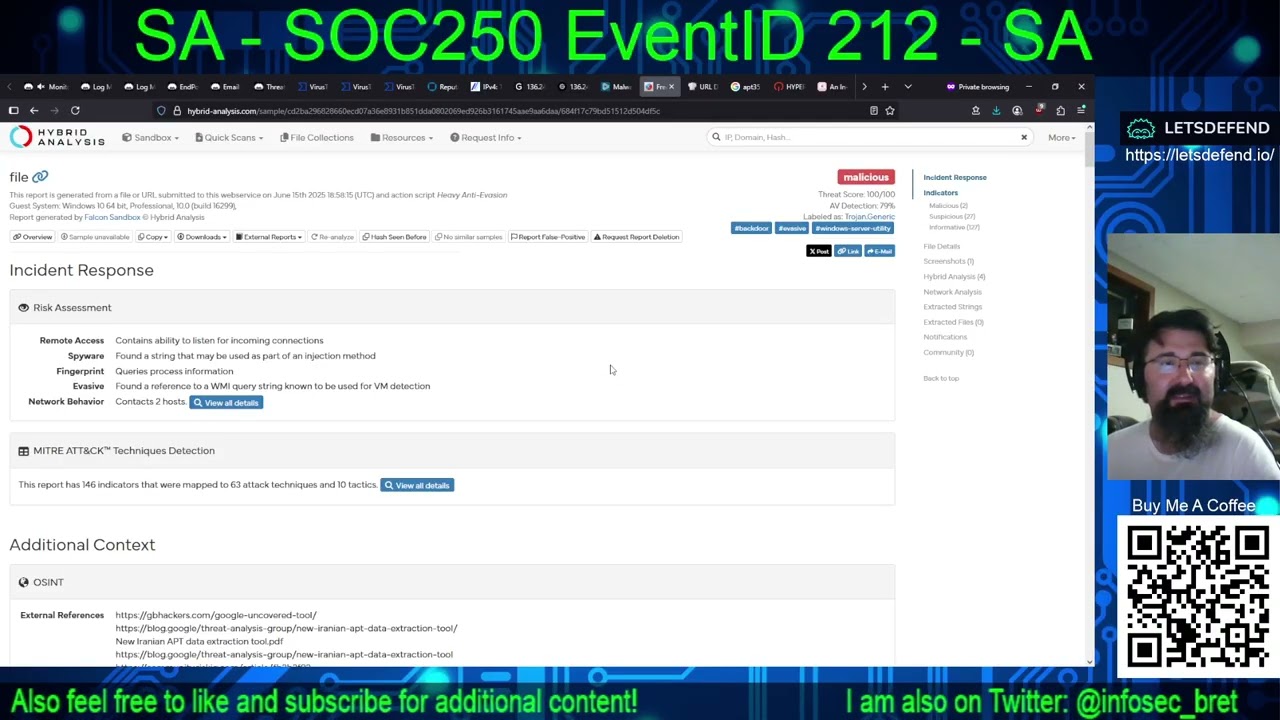 SA - SOC250 EventID: 212 - APT35 HyperScrape Data Exfiltration Tool Detected