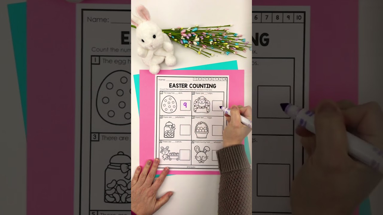 Counting to 10 Numbers 1-10 Easter Coloring for Kids #kidslearning #preschool #easter #counting