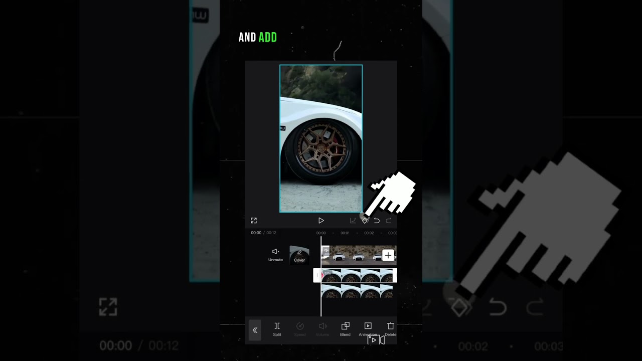 Car Wheel Tunnel effect Tutorial #capcut #capcuttemplate #capcuttemplate
