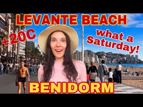 4K LEVANTE BEACH - Busiest Saturday in Benidorm! 🏖️
