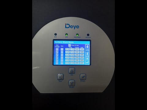 Deye Inverter Depth of discharge and grid charge settings
