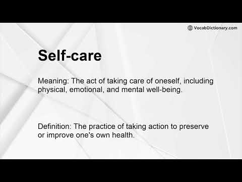 Self-care Meaning