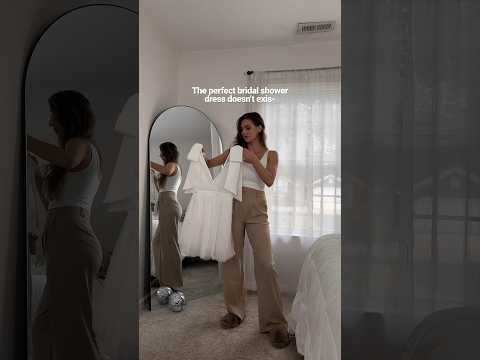 Bridal shower dress | white dress, tea party, brunch outfit ideas #shorts
