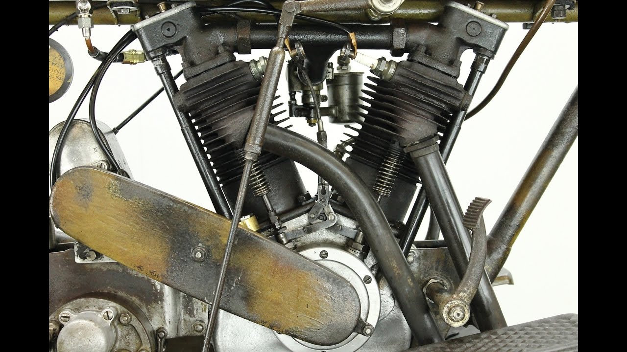 Matchless Model J Sport 1923 MAG 1000cc 2 cyl ioe - vintage motorcycle - start up