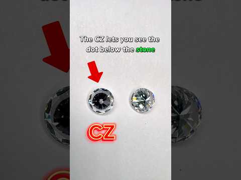 How to tell the difference between a CZ and a diamond: The Dot Test