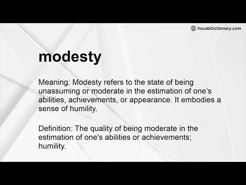 modesty Meaning