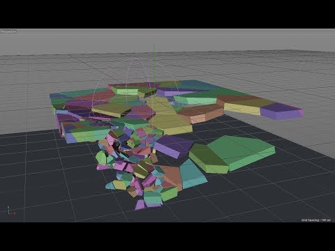 Cinema 4D voronoi fracture with mograph fields