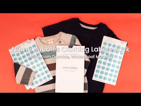 Custom Clothing Labels Pack | Never Lose Your Child’s Clothes Again with Name Bubbles