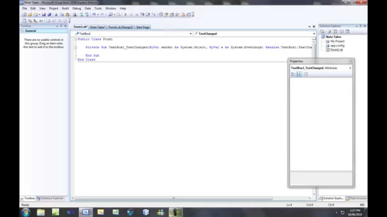 Tutorial - Note Taker in Visual Basic 2008 Express