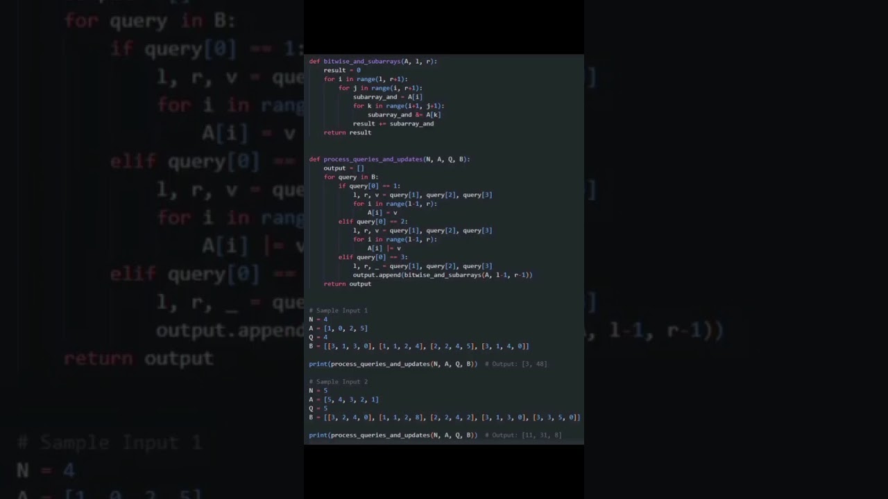 TRILOGY INNOVATIONS EXAM ANSWERS  | CODING SOLUTIONS | Subarrays AND OR