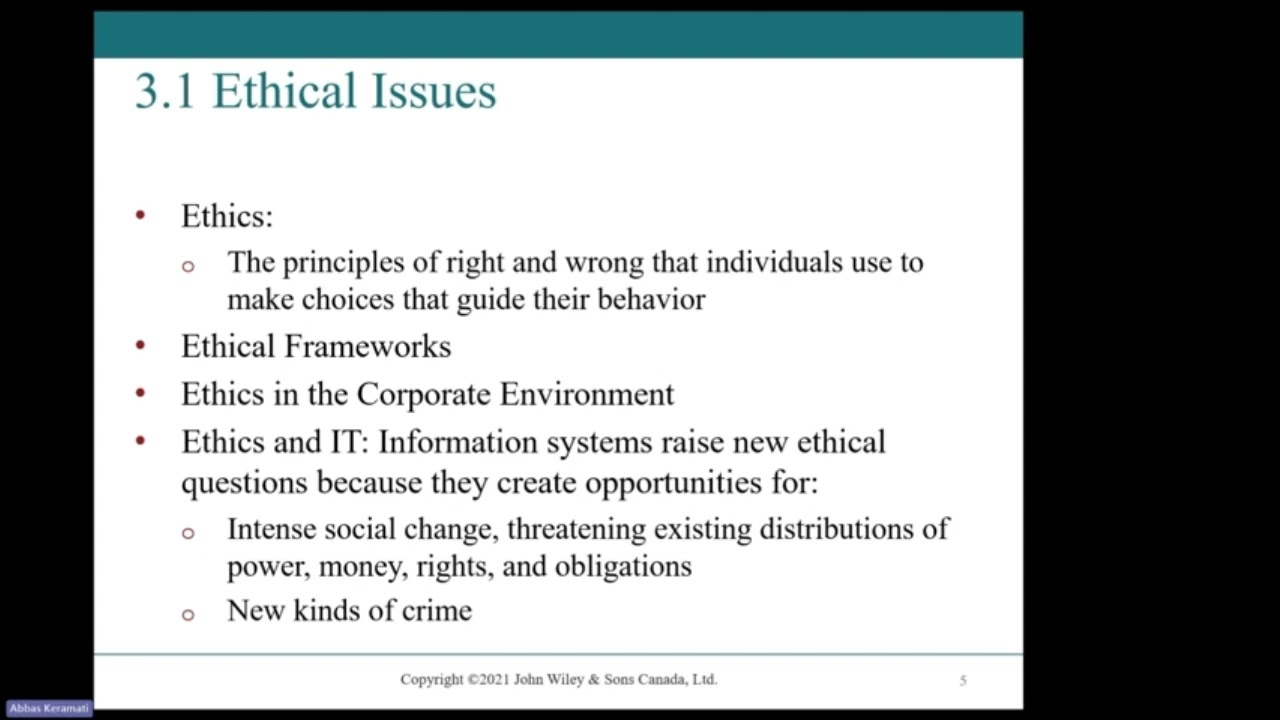 BIS Ch03 Ethics and Privacy