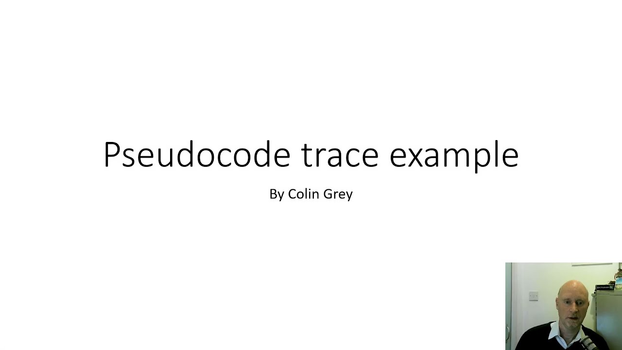 Pseudocode trace example