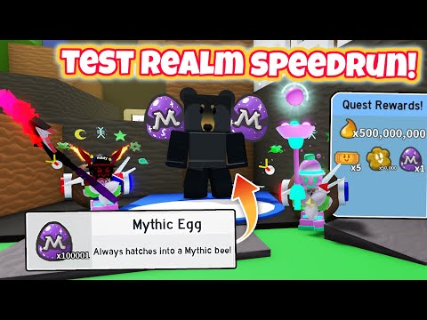 I Speedrun The Bee Swarm Simulator Test Realm VS #1 Bee Swarm Player!