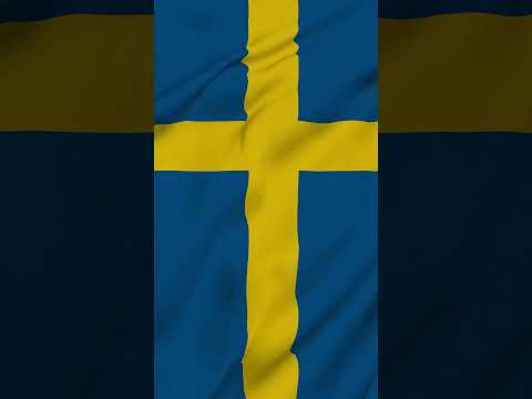 Swedish Flag Waving Vertical 4K #sweden #4kflag