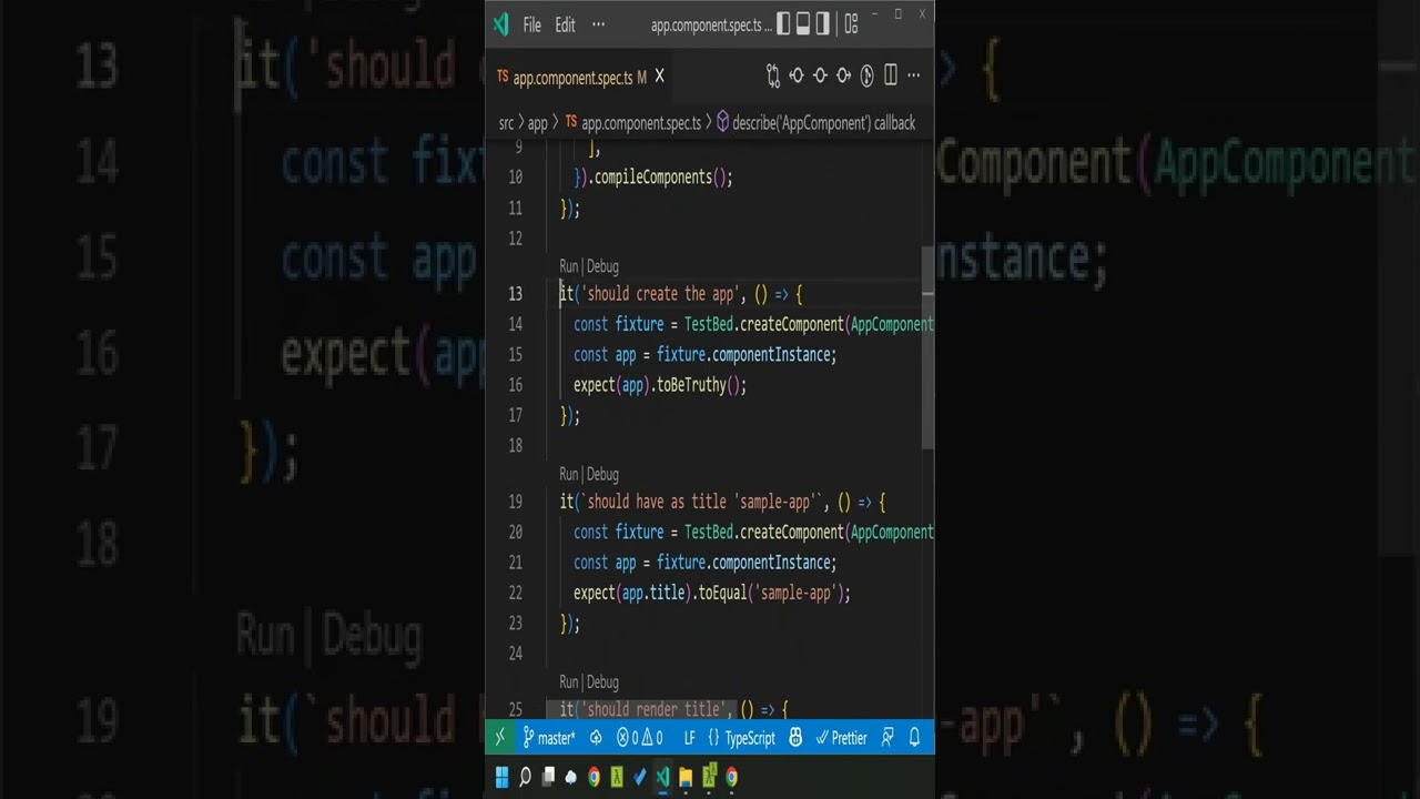 Angular Unit testing with jasmine - fdescribe/xdescribe/fit/xit #Shorts