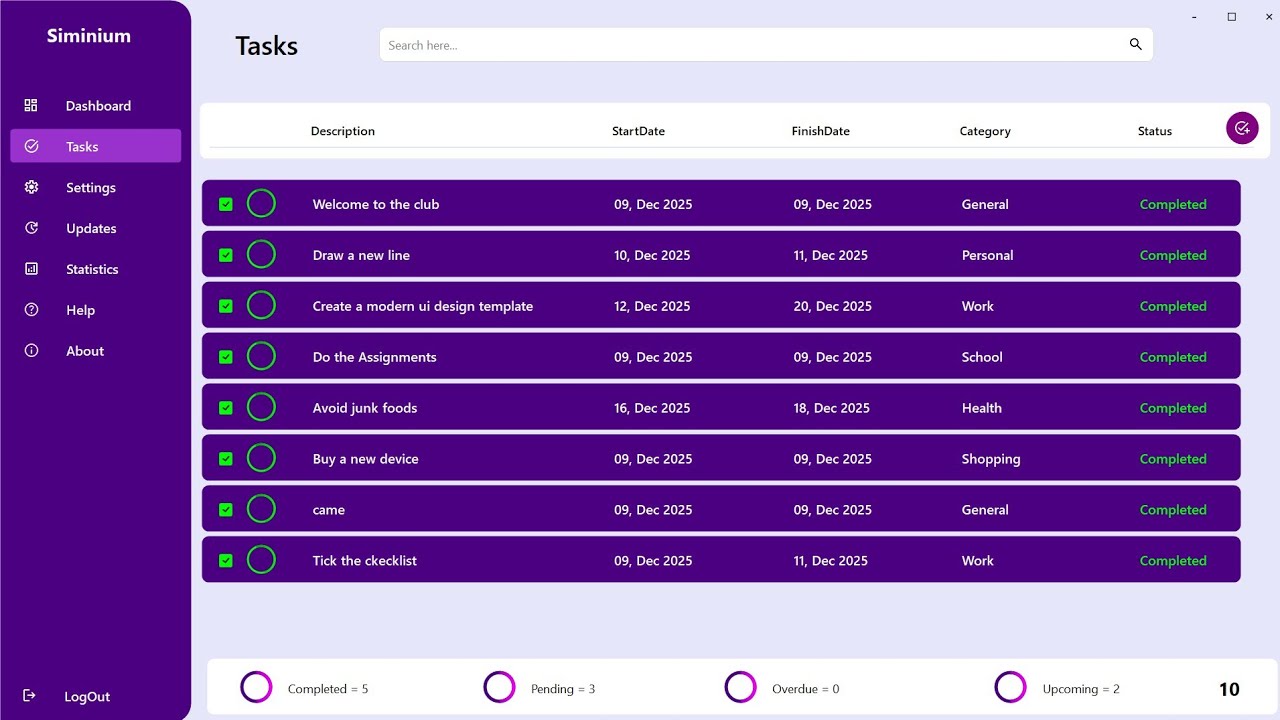 Modern Task Planner App (Part 9) – Clean Dashboard UI in C# WinForms | Guna2 UI Tutorial
