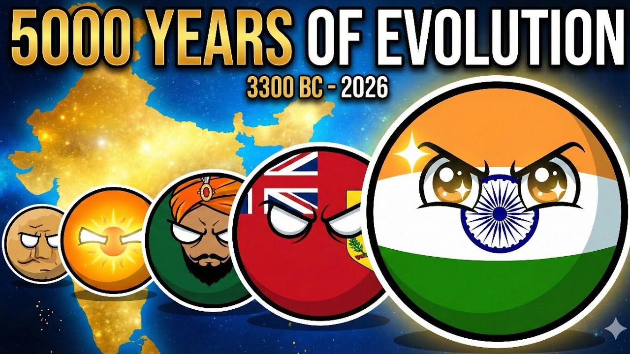 The Entire History of India (3300 BC - 2026) | Countryball Evolution
