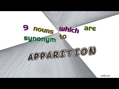 apparition - 10 nouns which are synonym to apparition (sentence examples)