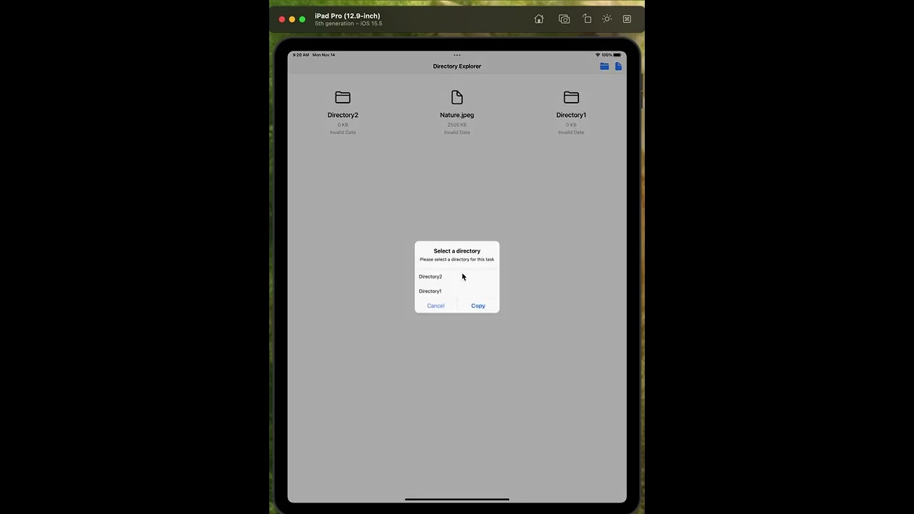 Ionic Filesystem explorer