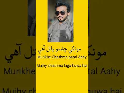 Learn Sindhi Language (I Have Sunn Glasses ) Sindhi to Urdu English Sentence's