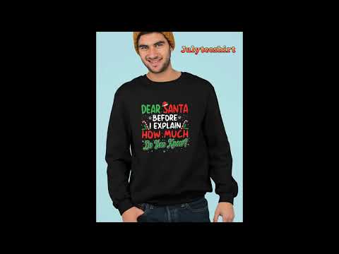 Dear Santa I Can Explain Funny Christmas Men Women Kids T-Shirt