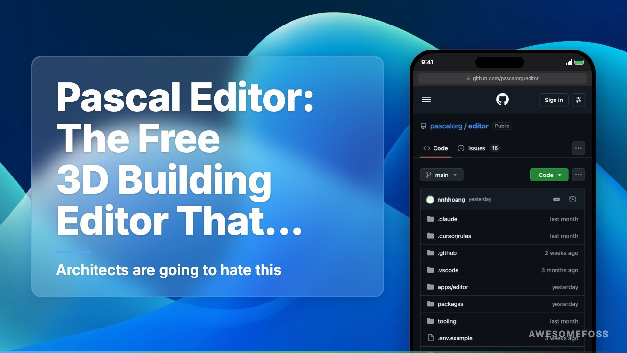 Pascal Editor: The Free 3D Building Editor That Architects Hate — 13K Stars