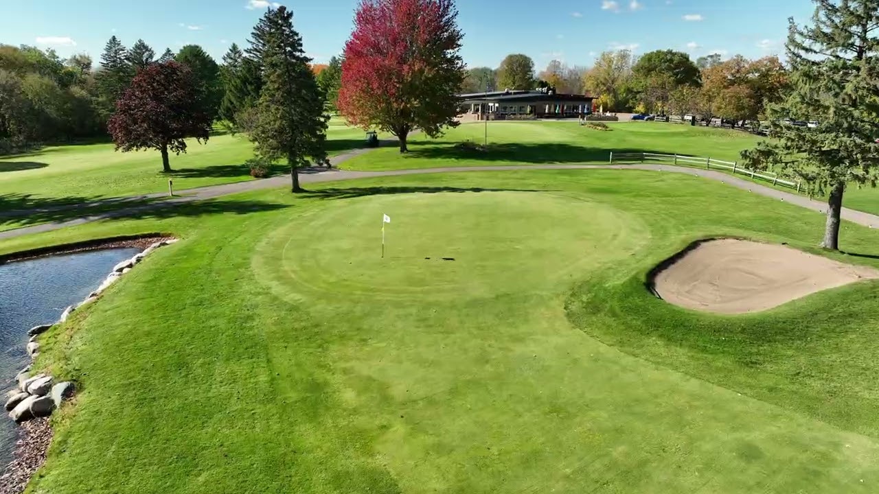 4K Drone of River Falls Golf Club in River Falls Wisconsin USA