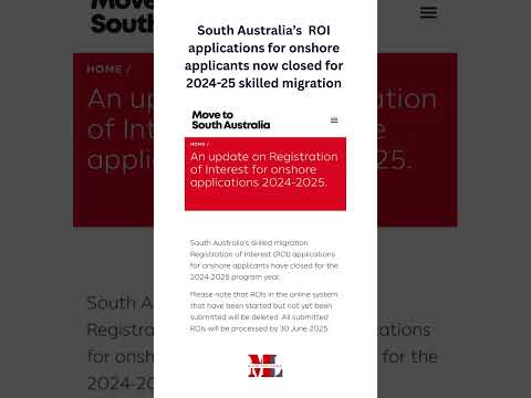 South Australia’s ROI applications for onshore applicants now closed for 2024-25 skilled migration