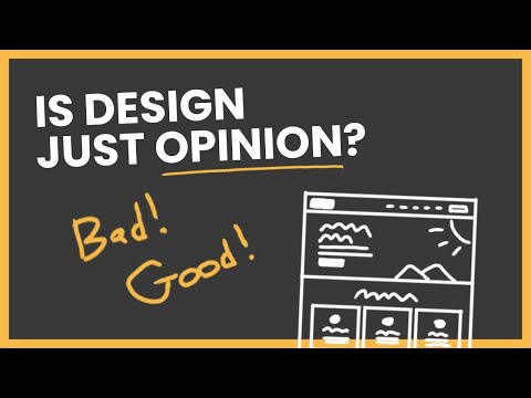 Is Good and Bad Web Design a Matter of Opinion?