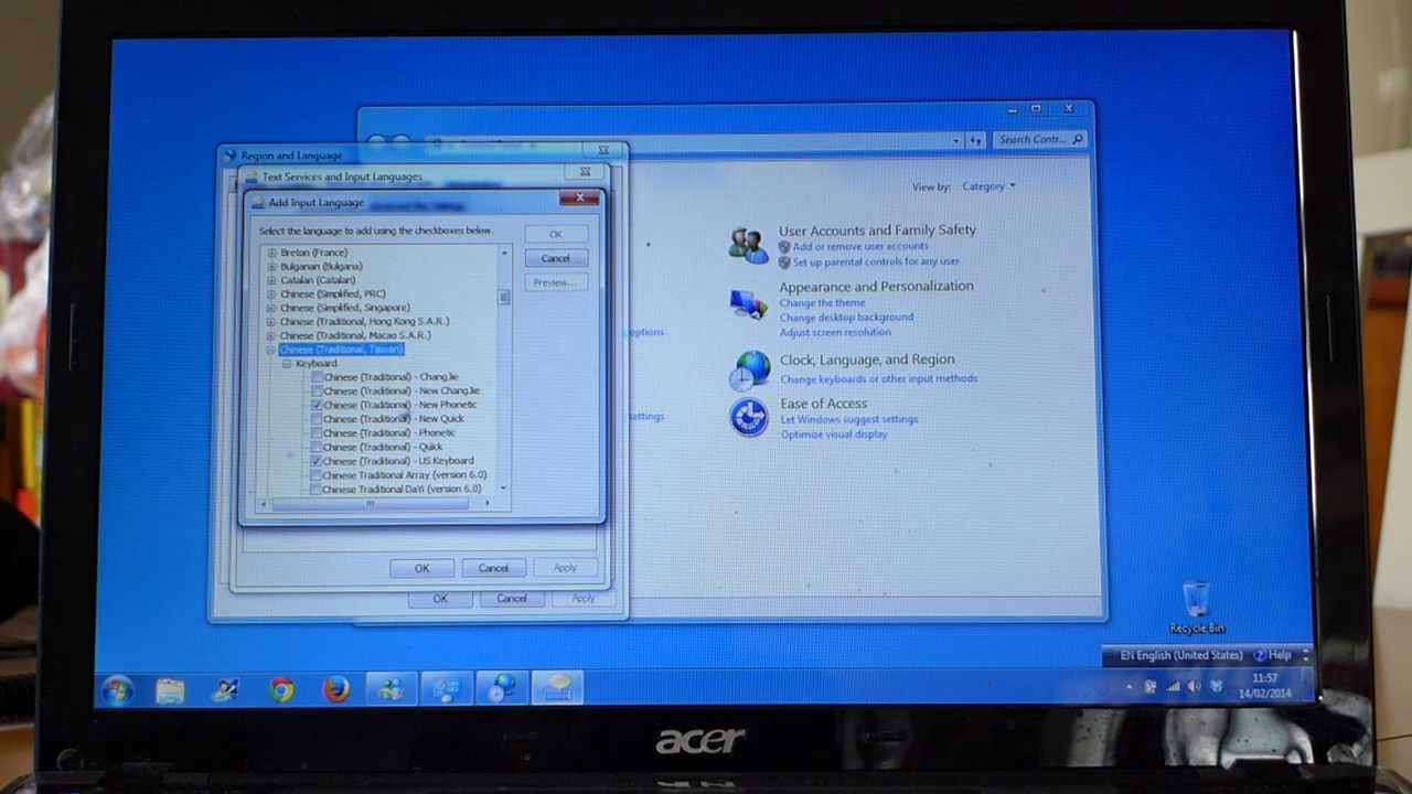 Windows 7 - Chinese handwriting input with a mouse - set up and how to