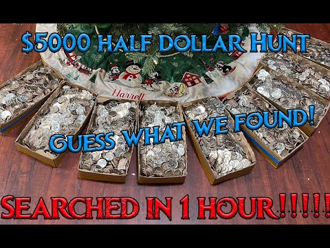 We searched $5000 in halves in an hour and a half. What did we find?