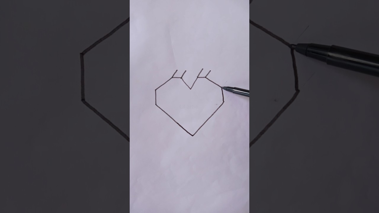 How to draw 3D Heart easy #3d #3dart #3ddrawing #howtodraw #drawing #easydrawing #drawingtutorial