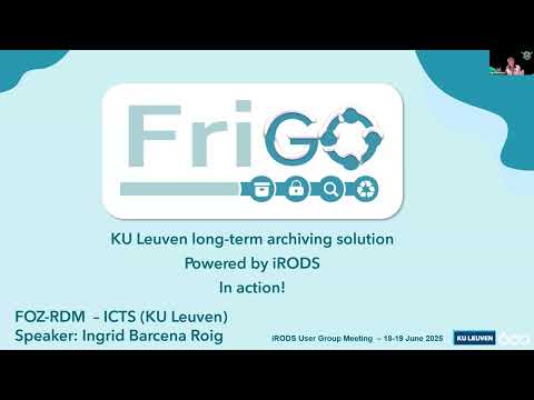 UGM2025 / 27. Lightning Talk - FriGO: Long term archiving with iRODS in action