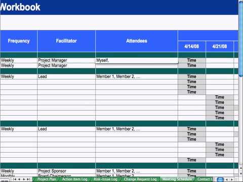 (7) Meeting Schedule - Project Management