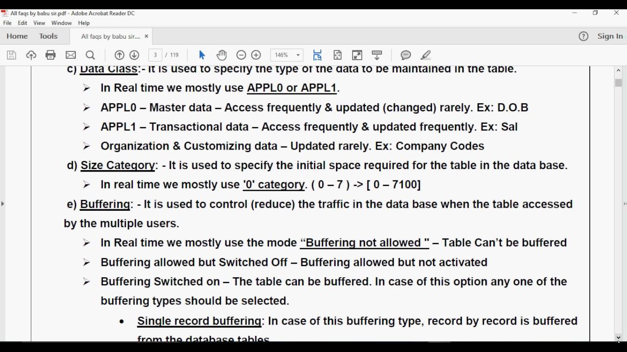 What are the technical properties of a table and explain about them